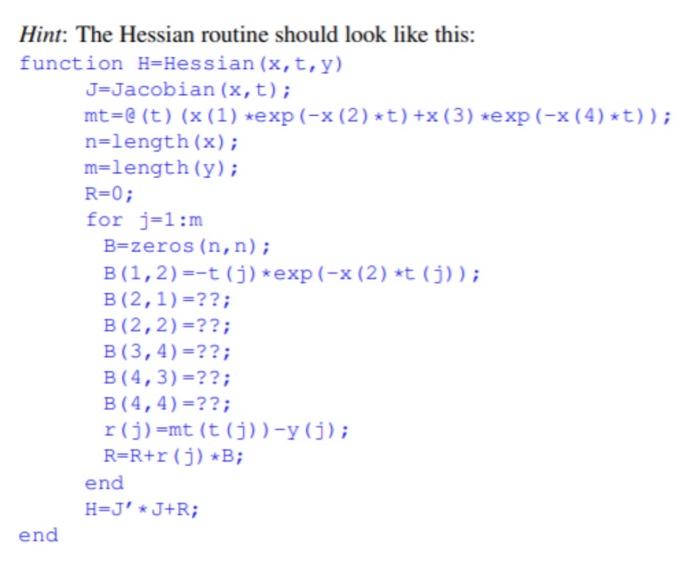 Question 1 Multi Variable Unconstrained Minimisation 9869