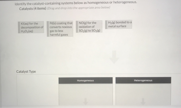 Solved Identify the catalyst-containing systems below as | Chegg.com