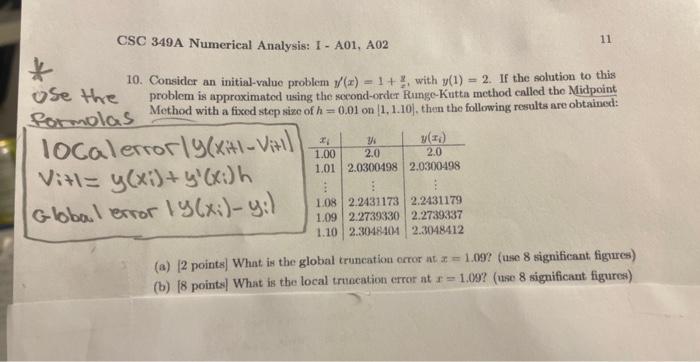 Solved * ose the 10. Consider an initial-value problem | Chegg.com