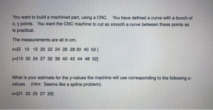 Solved You want to build a machined part, using a CNC. You | Chegg.com