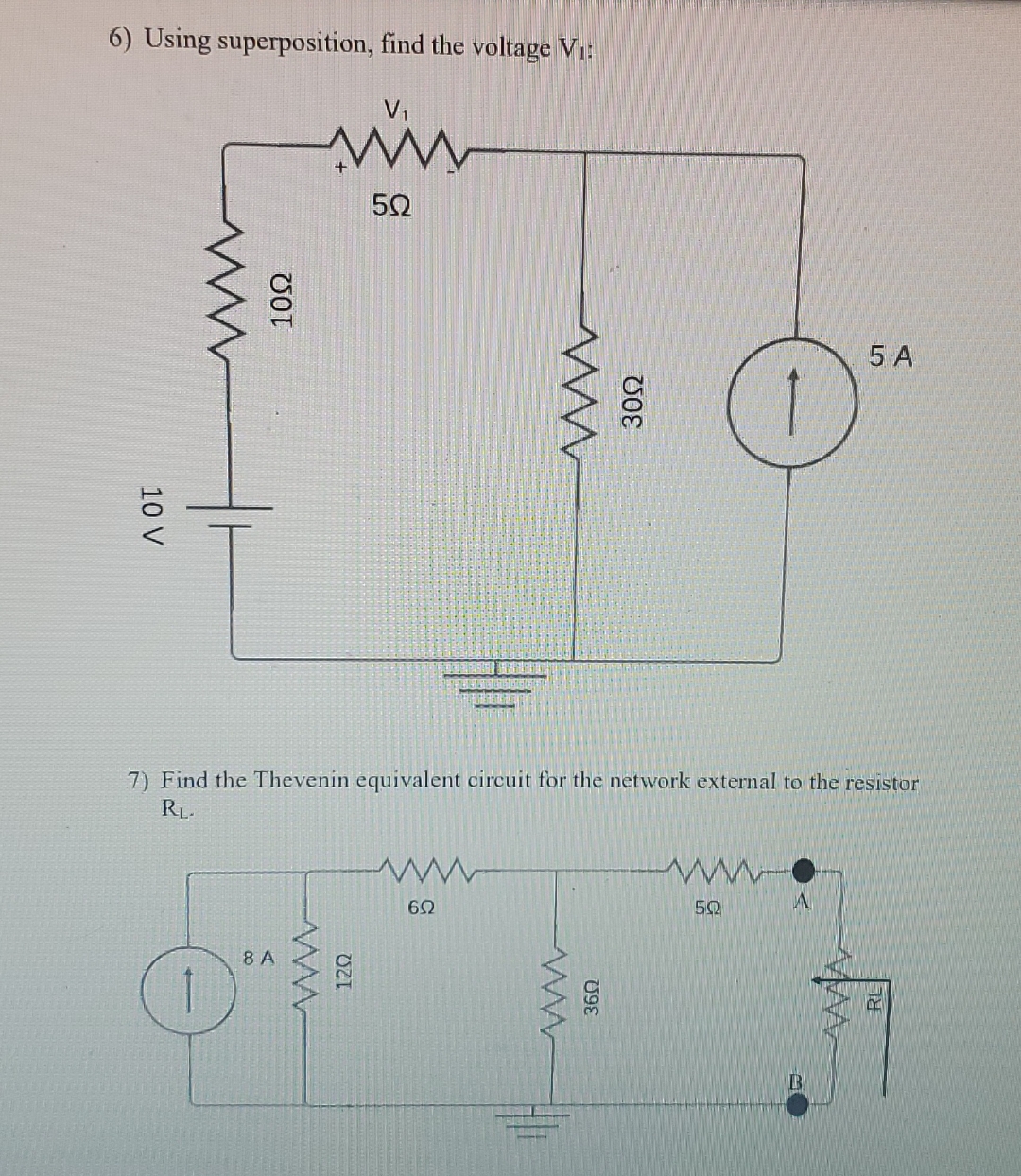Solved Using superposition, find the voltage V1 ﻿:Find the | Chegg.com