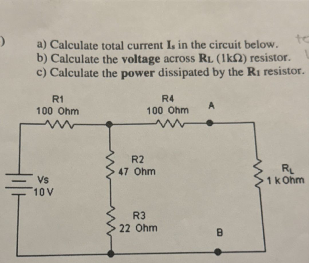 Solved a) Calculate total current Is in the circuit | Chegg.com Solved a) Calculate total current Is in the circuit | Chegg.com