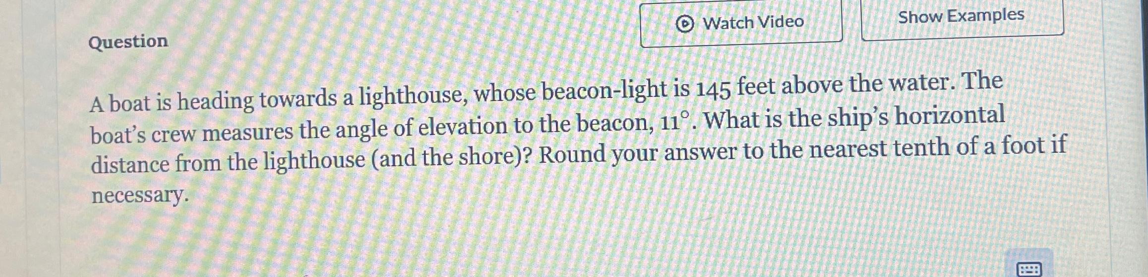 Solved QuestionWatch VideoShow ExamplesA boat is heading | Chegg.com