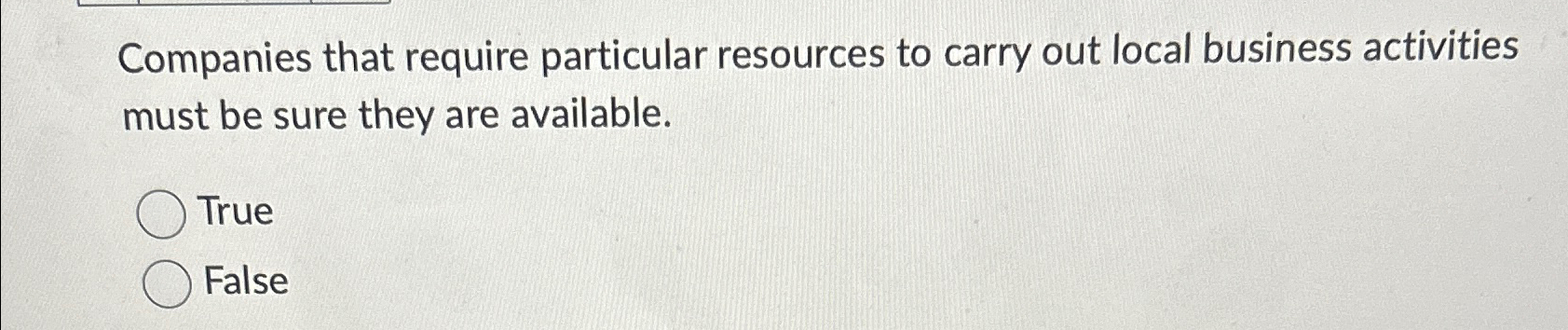 Solved Companies that require particular resources to carry | Chegg.com