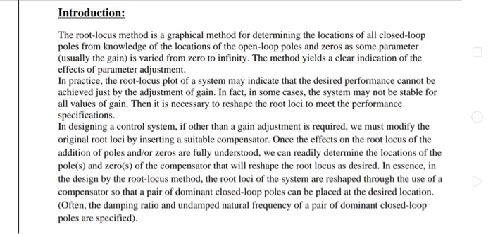 Solved Introduction: The root-locus method is a graphical | Chegg.com