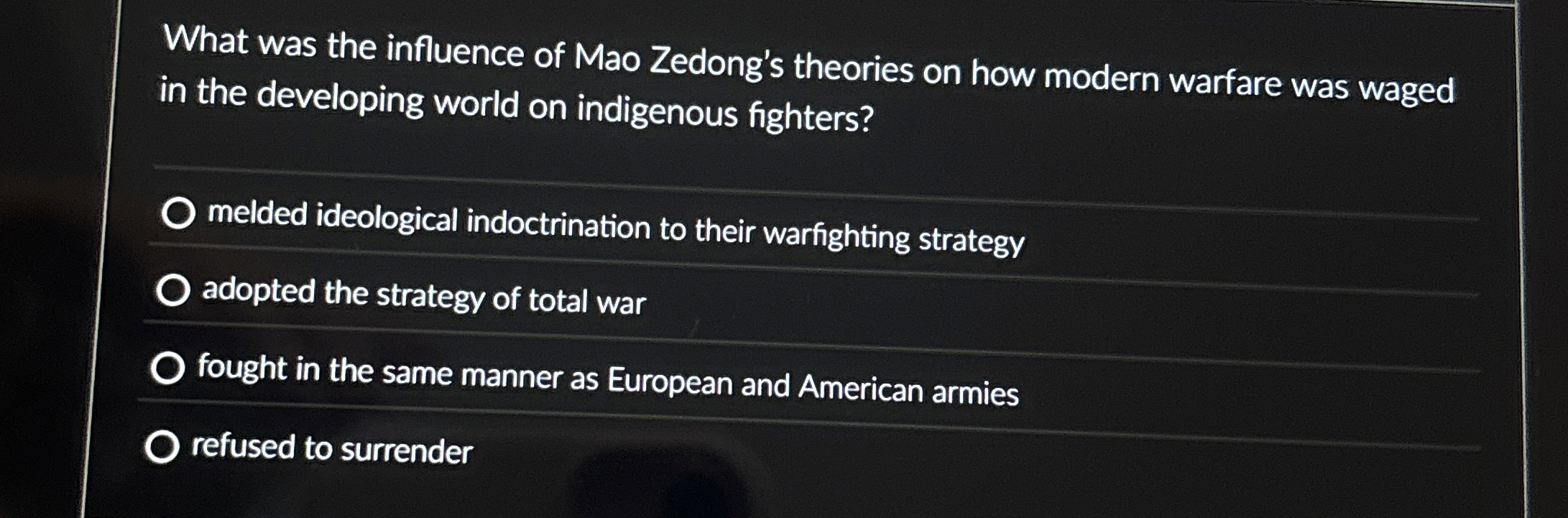 Solved What was the influence of Mao Zedong's theories on | Chegg.com