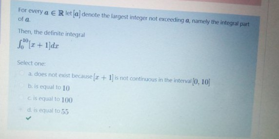 Solved For every a E R let (a) denote the largest integer | Chegg.com