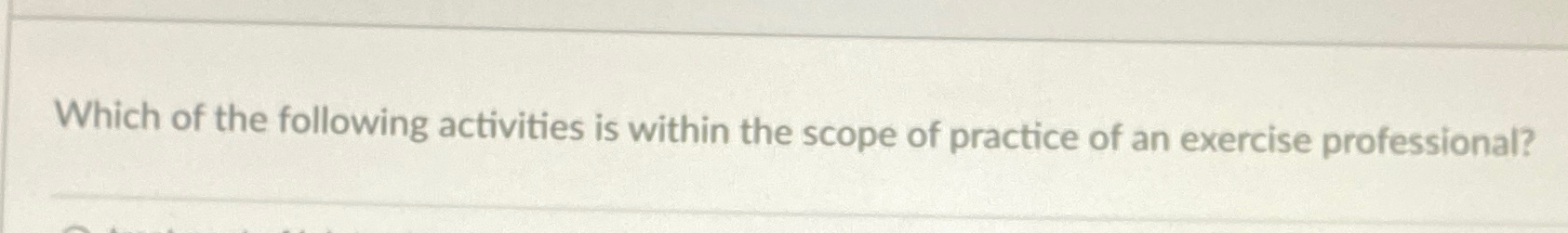 Solved Which of the following activities is within the scope | Chegg.com