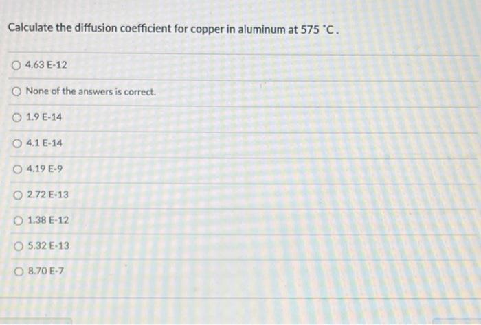 Solved Table 6.2 A Tabulation of Diffusion Data 900 Y-Fc | Chegg.com