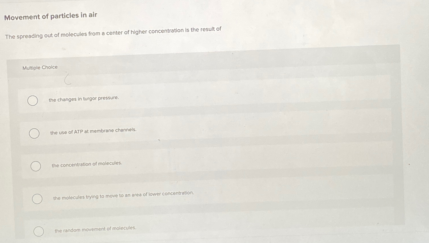 Solved Movement of particles in airThe spreading out of | Chegg.com