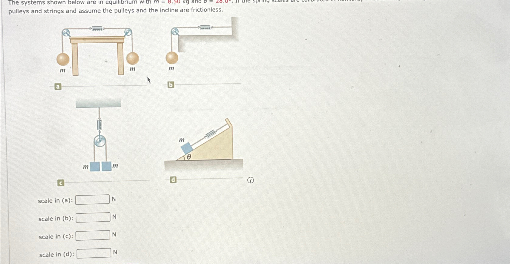 Solved The systems shown below are in equilibrium with | Chegg.com