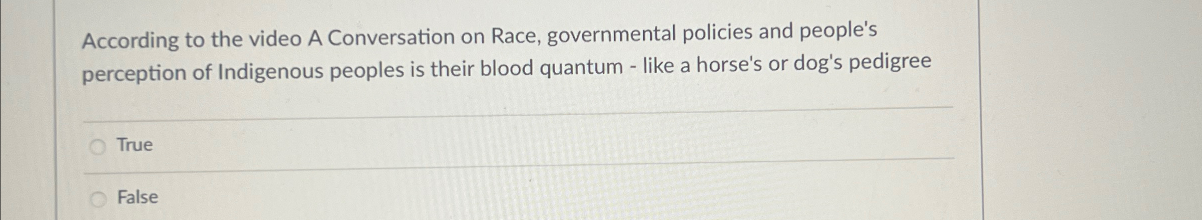 Solved According to the video A Conversation on Race, | Chegg.com