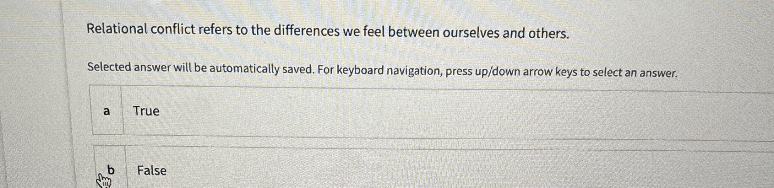 Solved Relational conflict refers to the differences we feel | Chegg.com