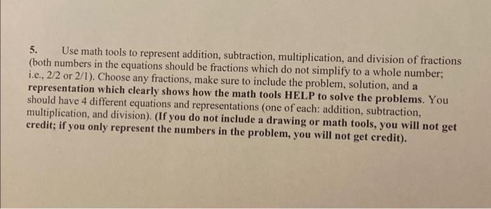 5. Use math tools to represent addition, subtraction, | Chegg.com