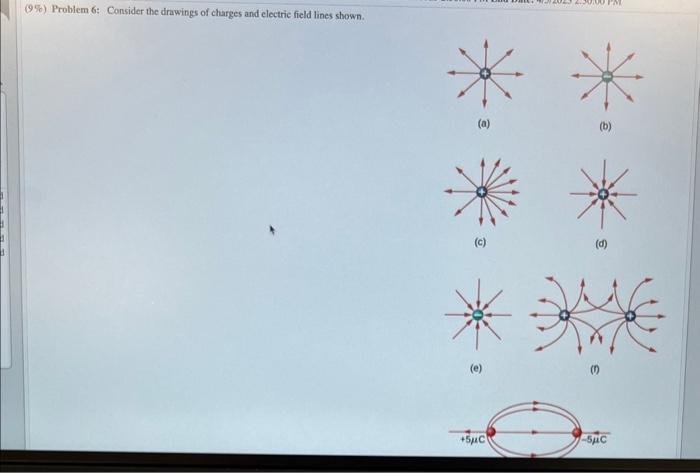 Solved (9\%) Problem 6: Consider the drawings of charges and | Chegg.com Solved (9\%) Problem 6: Consider the drawings of charges and | Chegg.com