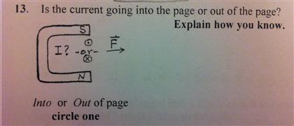 Solved Is the current going into the page or out of the | Chegg.com