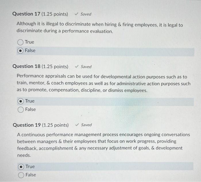 Solved A continuous performance management process | Chegg.com