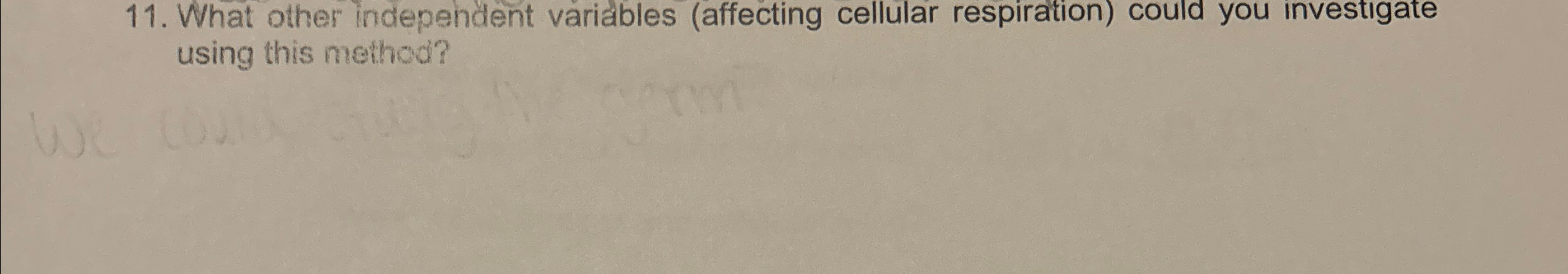 Solved What other independent variables (affecting cellular | Chegg.com