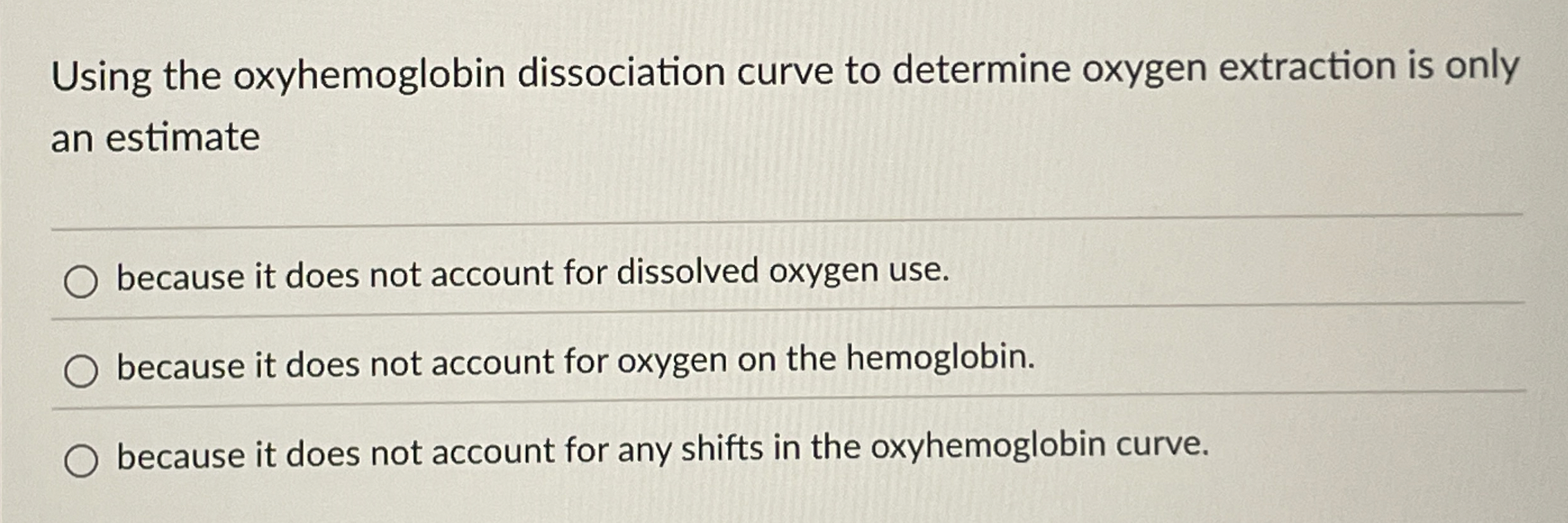 Solved Using the oxyhemoglobin dissociation curve to | Chegg.com
