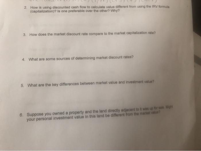 Solved 2. How is using discounted cash flow to calculate | Chegg.com