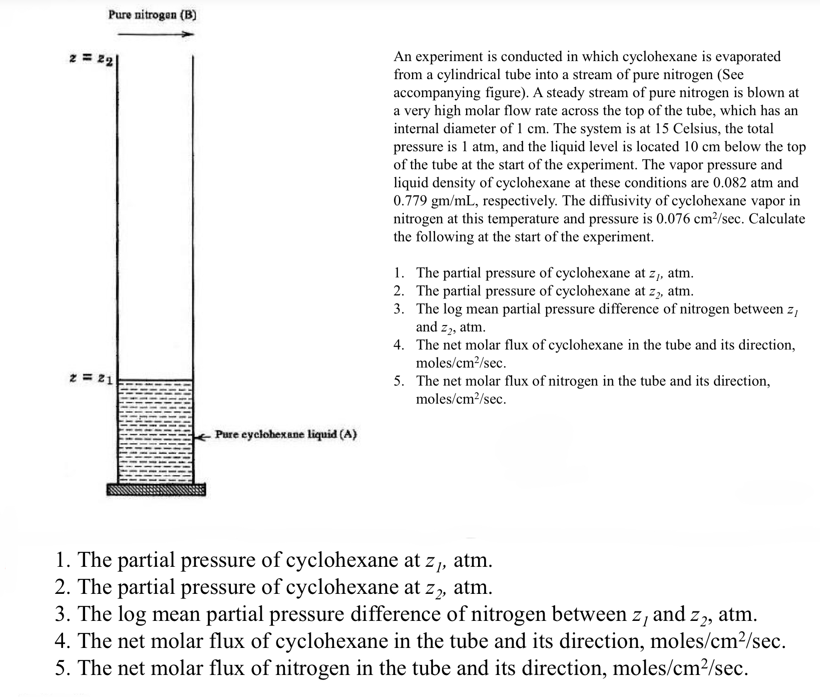 Solved An experiment is conducted in which cyclohexane is | Chegg.com