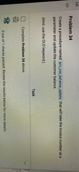 Solved Problem 34 Create a procedure named | Chegg.com
