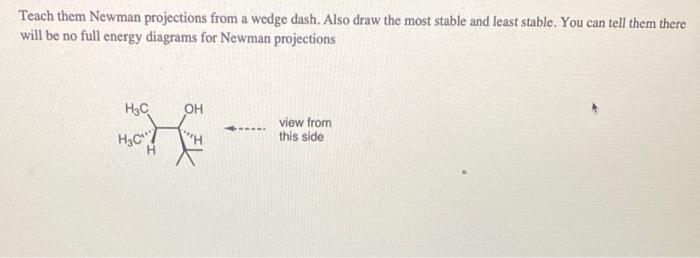 Solved Teach them Newman projections from a wedge dash. Also | Chegg.com