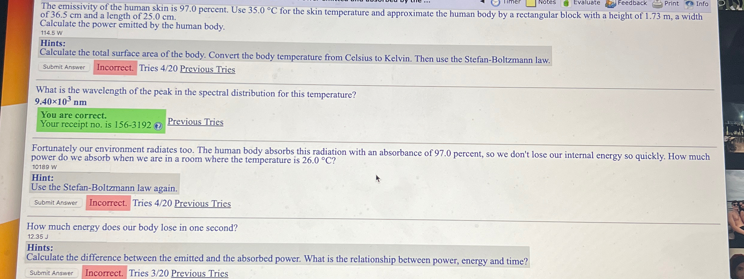 Solved of 36.5cm ﻿and a length of 25.0cm.Calculate the power | Chegg.com