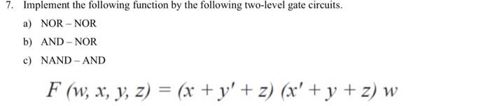 Solved Implement the following function by the following | Chegg.com
