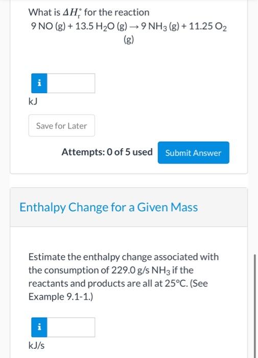 The standard heat of the reaction 4NH3( g)+5O2( | Chegg.com
