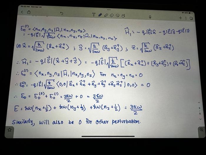 Solved H=2μp^2+21μω2∣r∣2 Here, the position, r=(x,y,z), of | Chegg.com