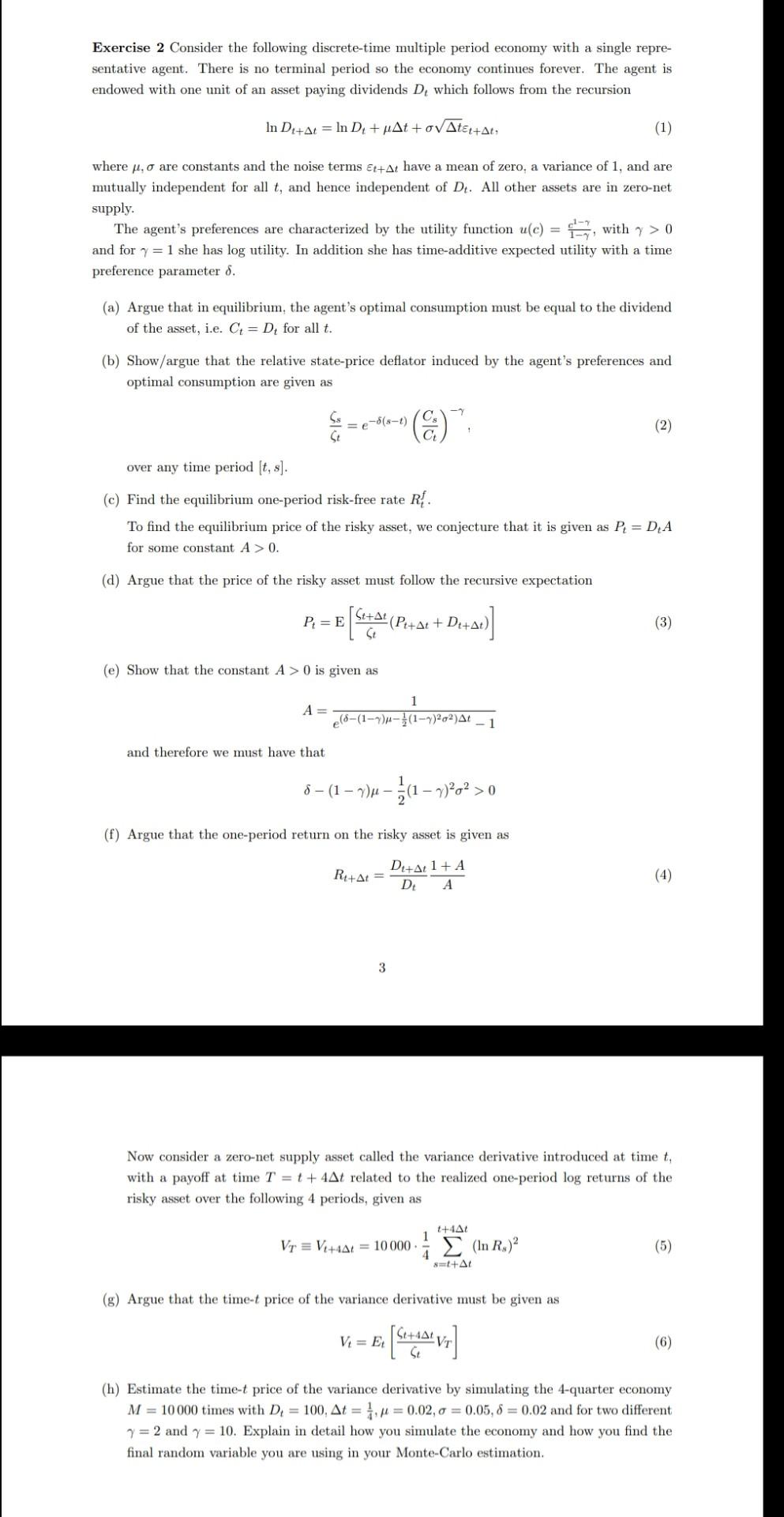 Exercise 2 Consider the following discrete-time | Chegg.com