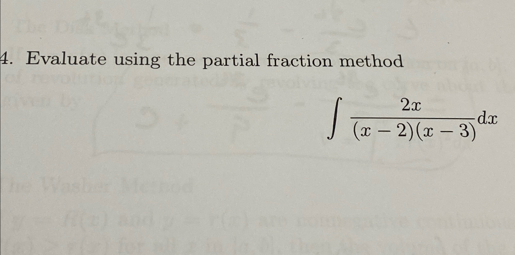 Solved Evaluate using the partial fraction | Chegg.com