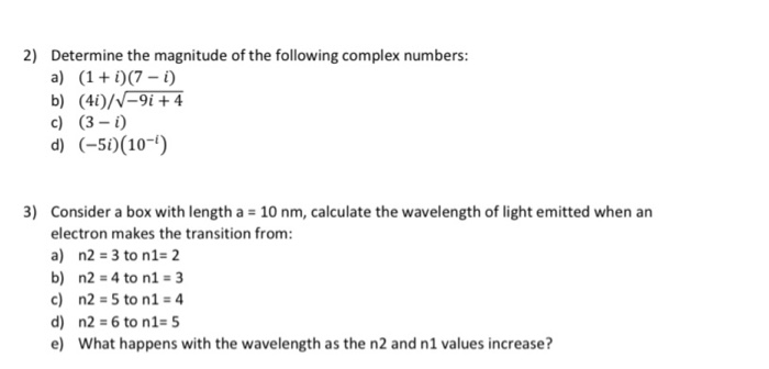 Solved 2) Determine the magnitude of the following complex | Chegg.com