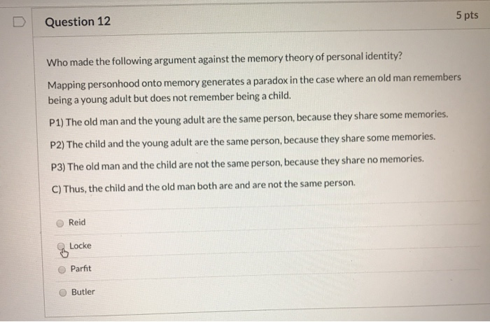 Solved D Question 12 5 pts Who made the following argument | Chegg.com