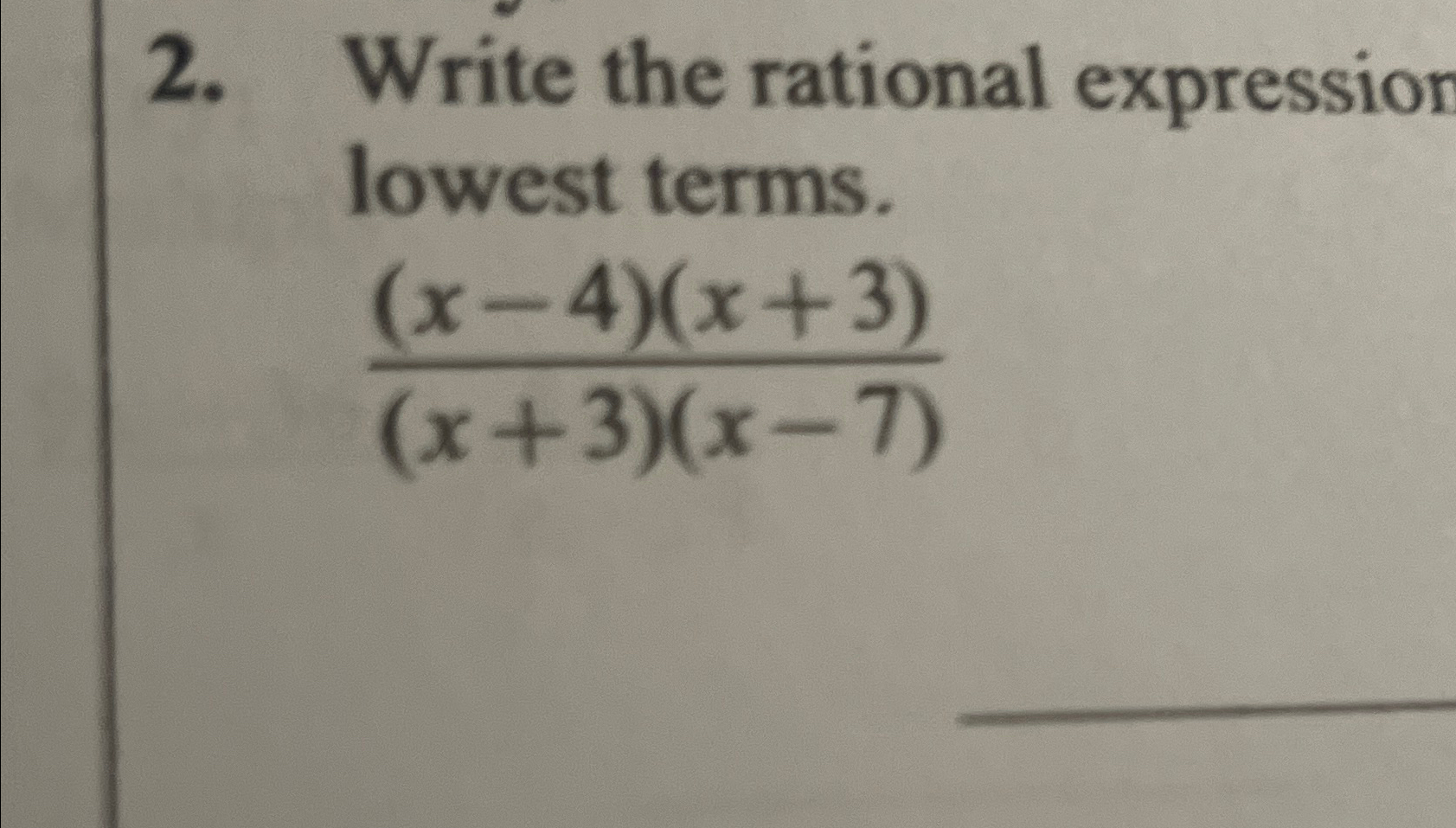 Solved Write the rational expression lowest | Chegg.com