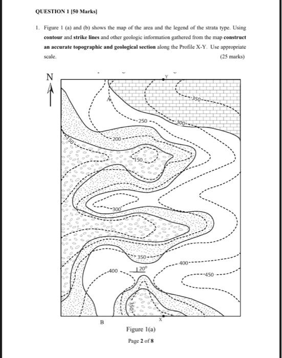 Solved 1. Figure 1 (a) and (b) shows the map of the area and | Chegg.com