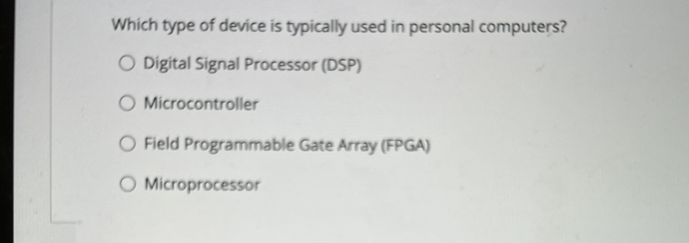 Solved Which type of device is typically used in personal | Chegg.com