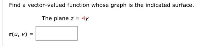 Solved Find a vector-valued function whose graph is the | Chegg.com