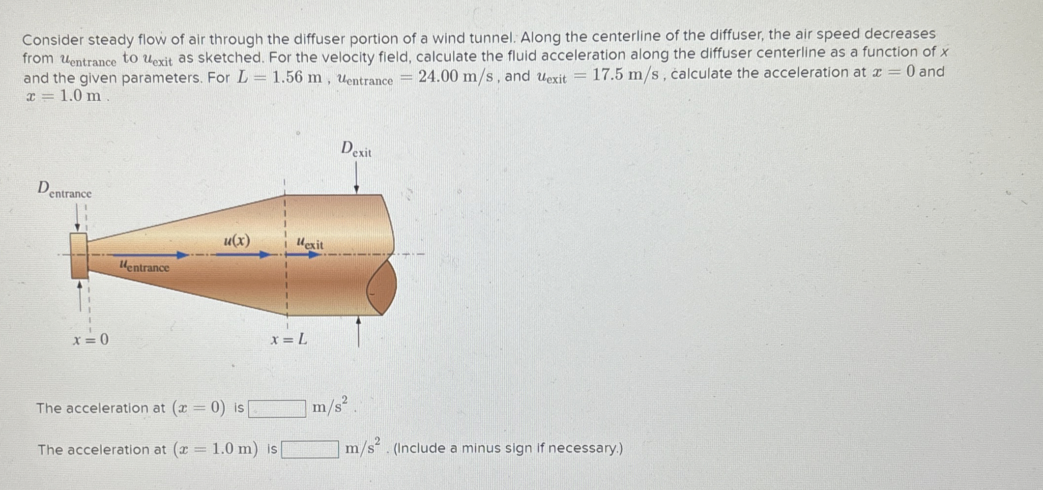 Solved Consider steady flow of air through the diffuser | Chegg.com