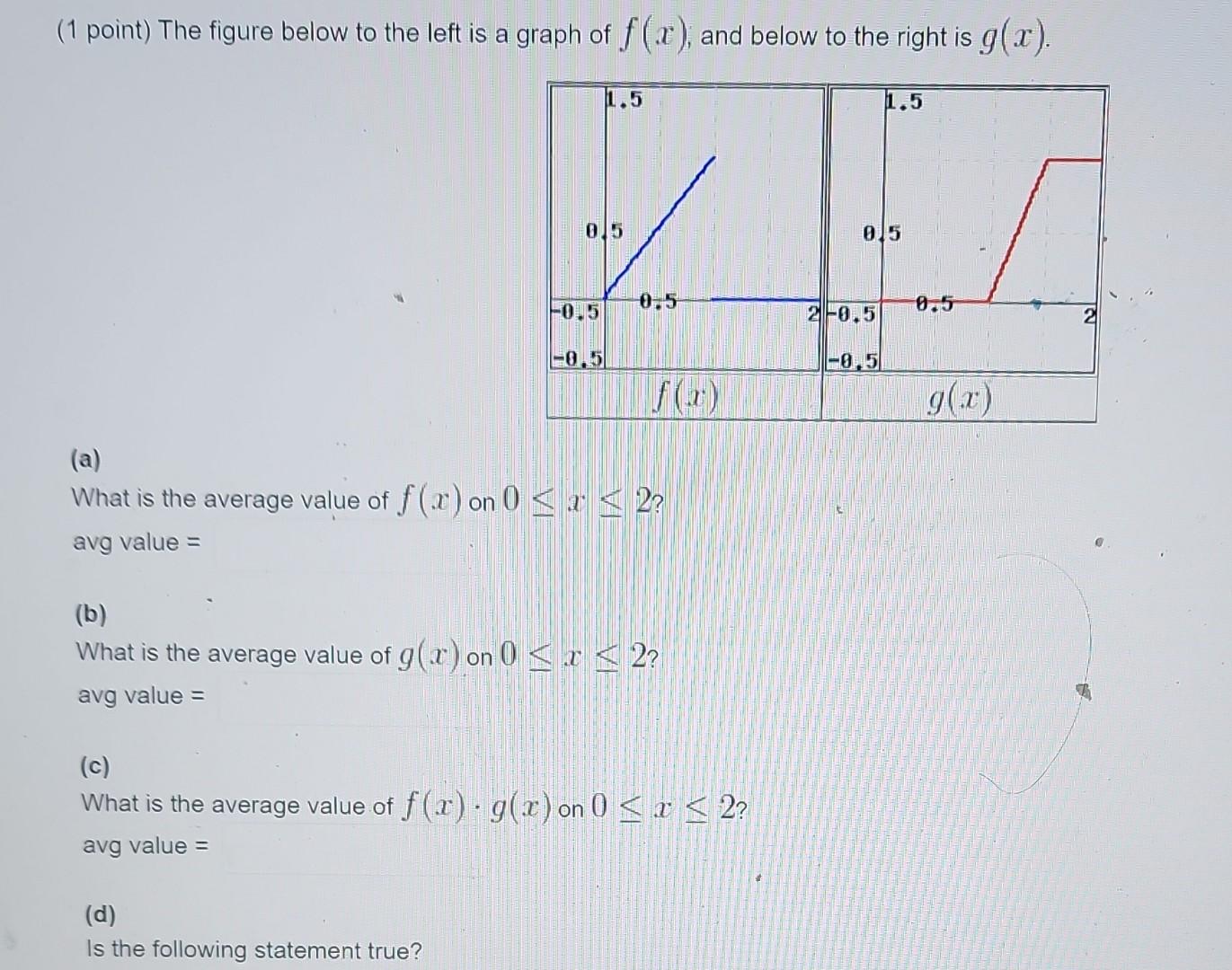 Solved (1 point) The figure below to the left is a graph of | Chegg.com
