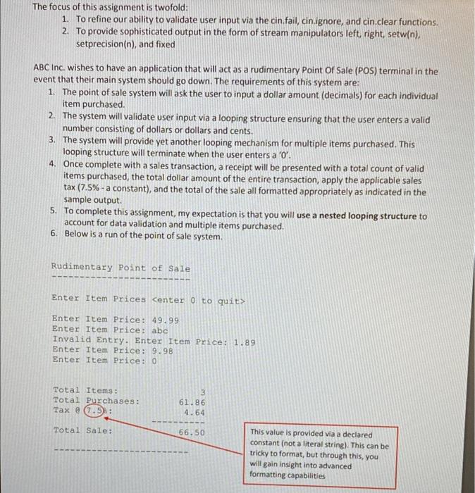 Solved Data Validation And Output Format C Include The 8968