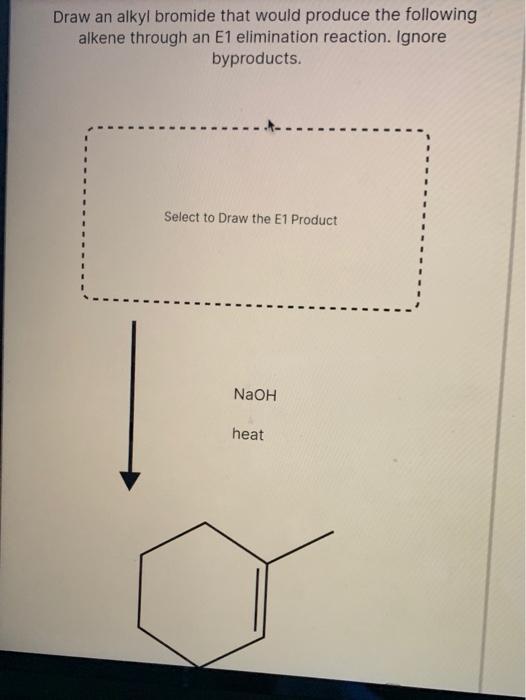 Solved Draw the major product of this E1 reaction. Ignore | Chegg.com