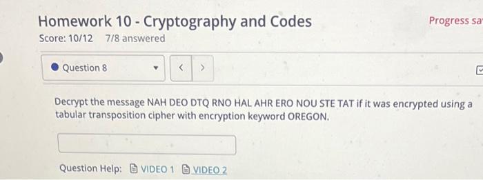 Please help with decrypting this message if it was | Chegg.com