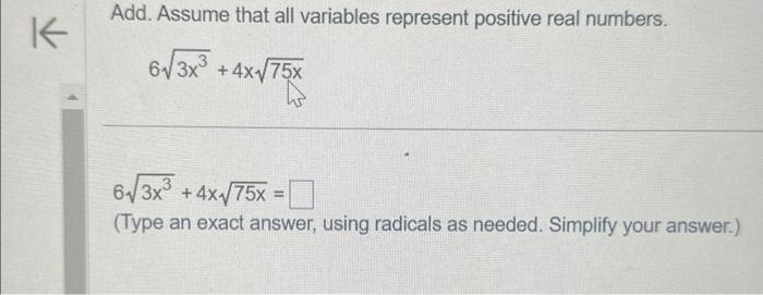 Solved Add. Assume that all variables represent positive | Chegg.com