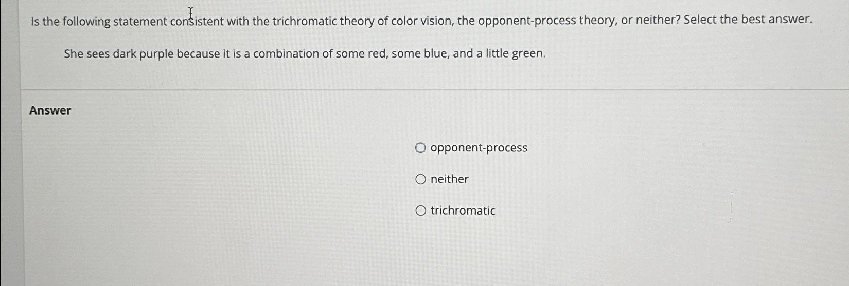 Solved Is the following statement consistent with the | Chegg.com