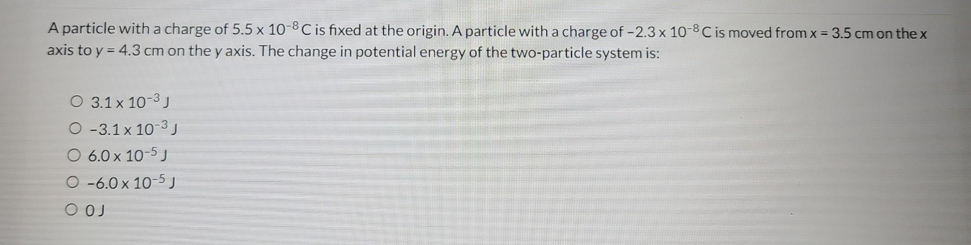 [Solved]: A particle with a charge of 5.5108C is fixed