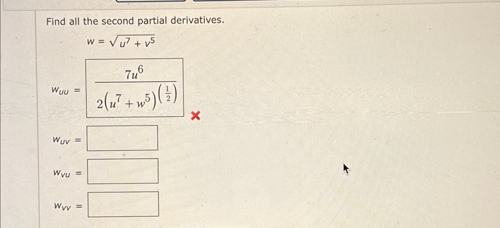 Solved Find All The Second Partial