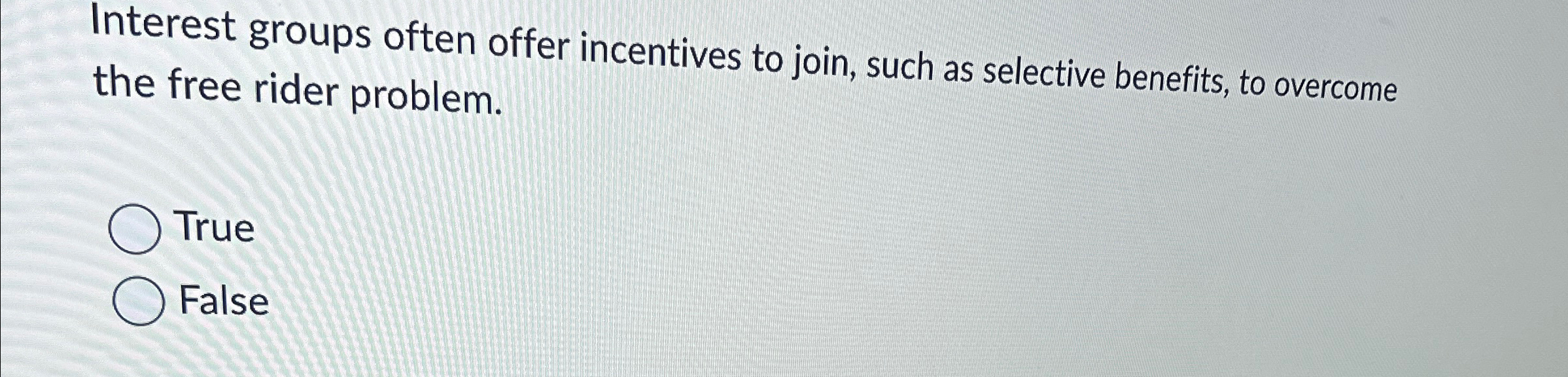 Solved Interest groups often offer incentives to join, such | Chegg.com