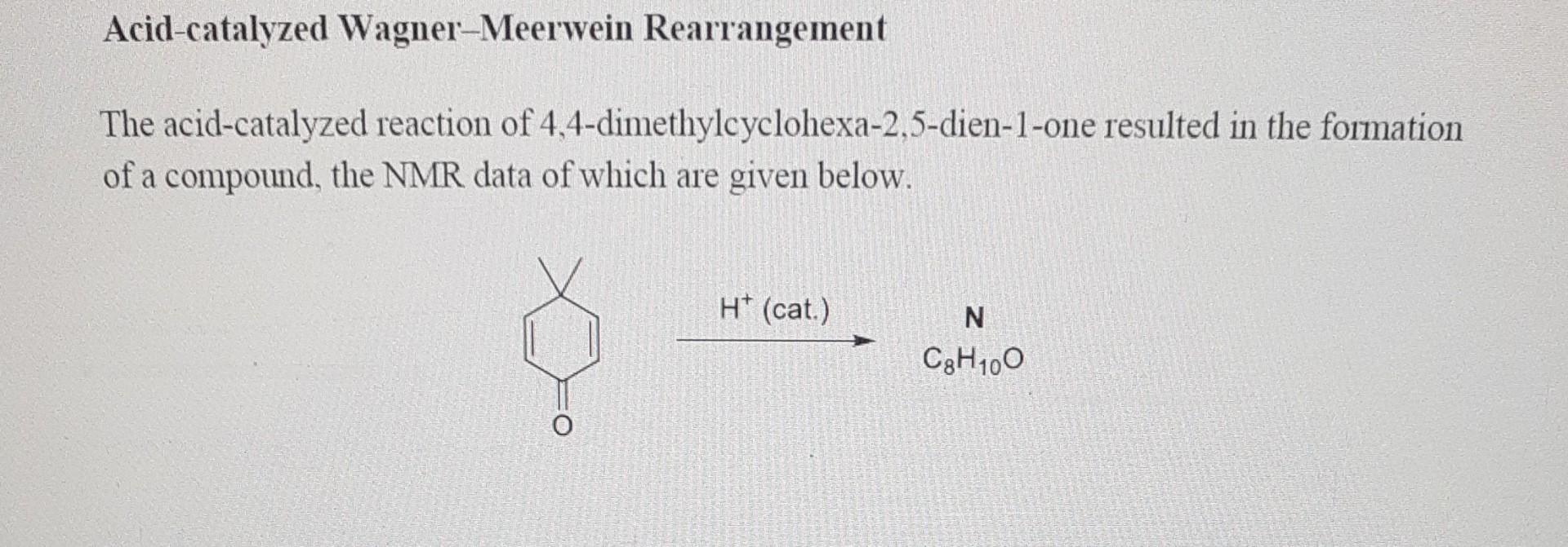 Solved Acid-catalyzed Wagner-Meerwein Rearrangement The | Chegg.com